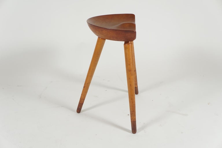 Danish Modern Milking Stool at 1stDibs | danish stool, teak milking ...