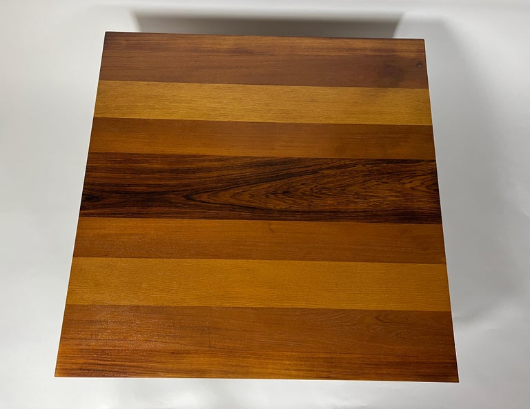 Danish Modern Mixed Wood Square Coffee Table by Drylund For Sale at 1stDibs