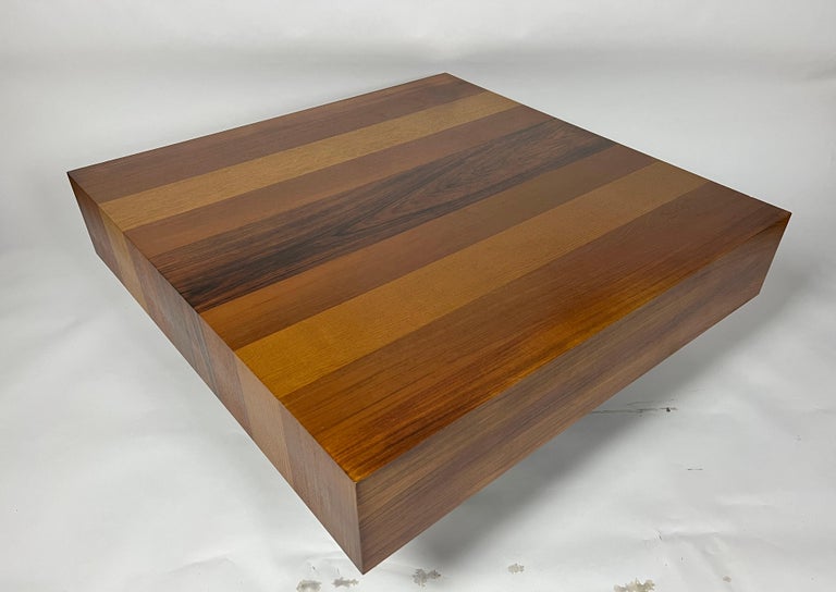 Danish Modern Mixed Wood Square Coffee Table by Drylund For Sale at 1stDibs