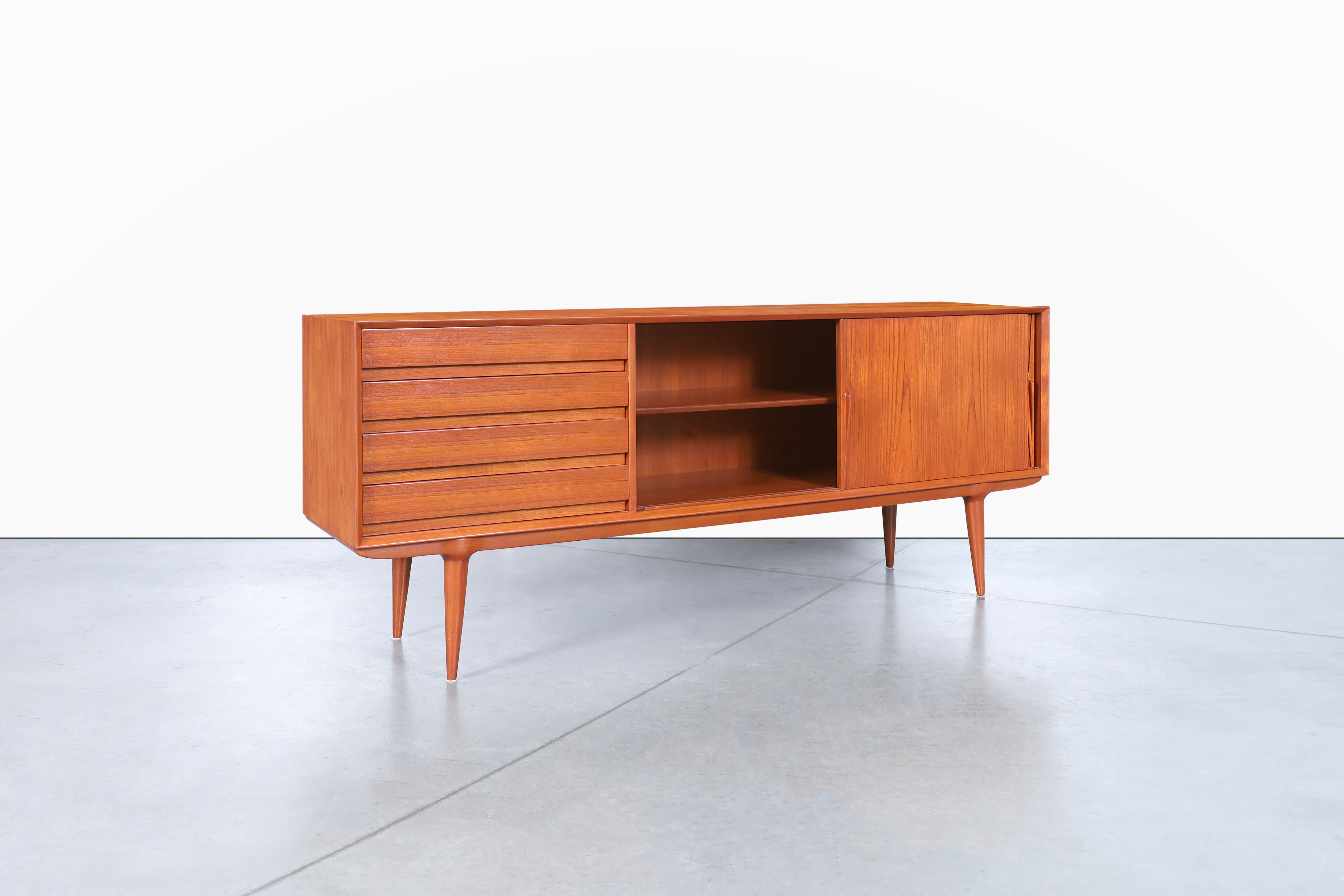 Danish Modern Model-18 Teak Credenza by Gunni Omann for Omann Jun For ...