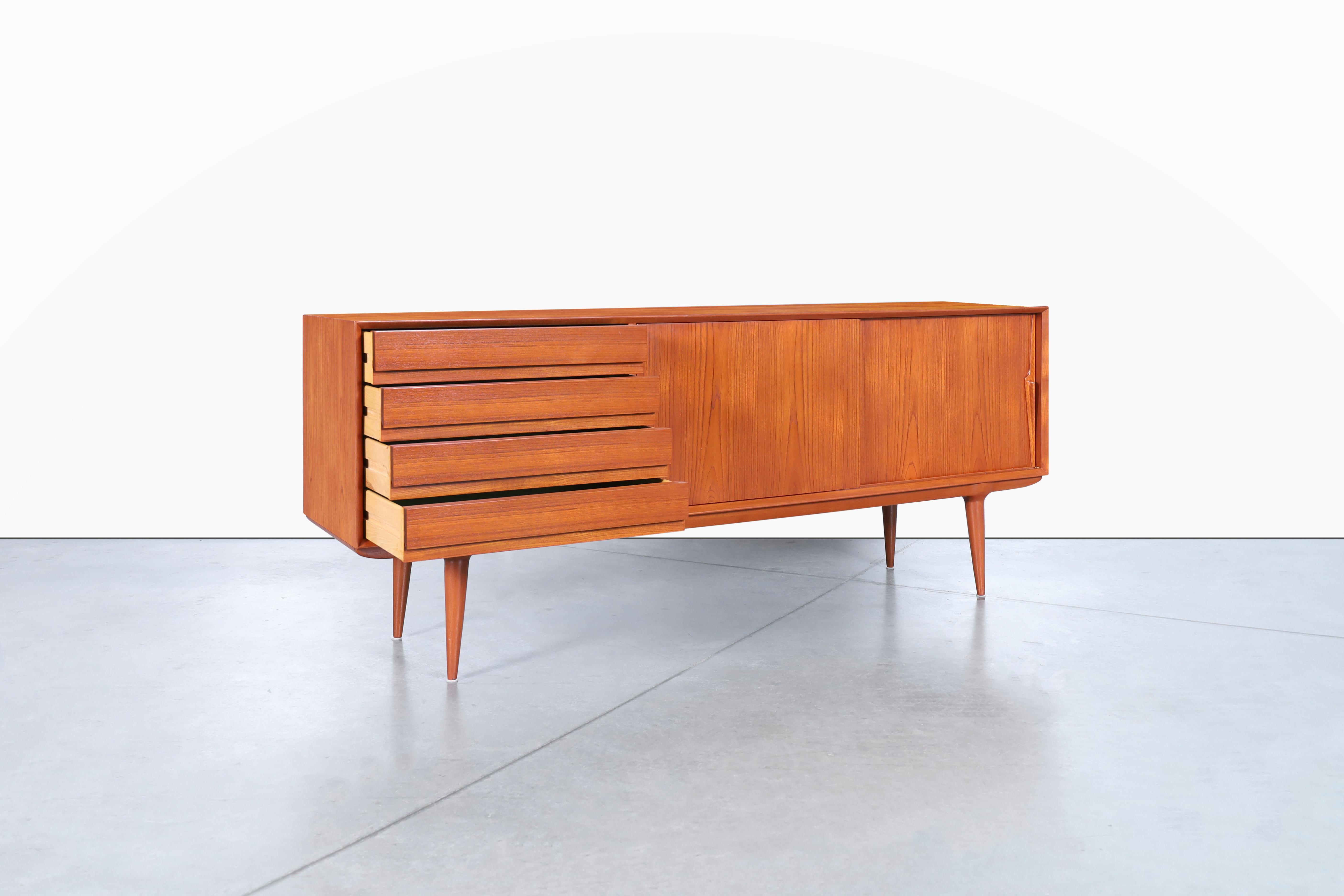 Danish Modern Model-18 Teak Credenza by Gunni Omann for Omann Jun For ...