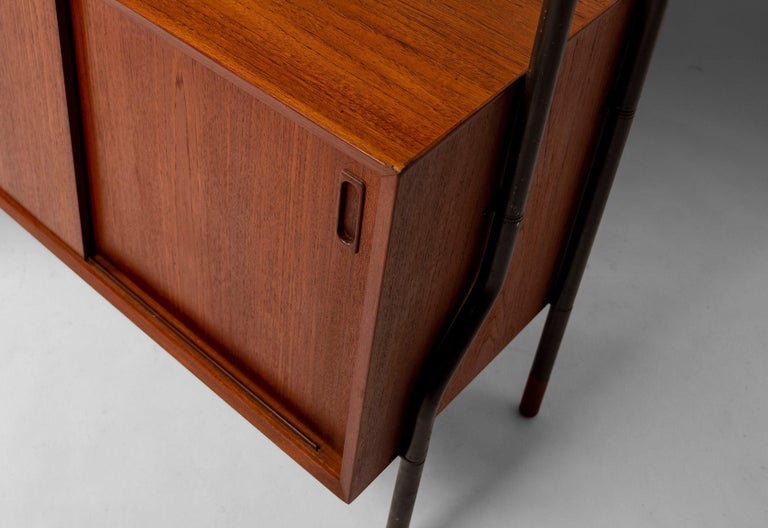 Danish Modern Modular 2 Bay Wall Unit by Lyby Mobler, C. 1960s For Sale ...