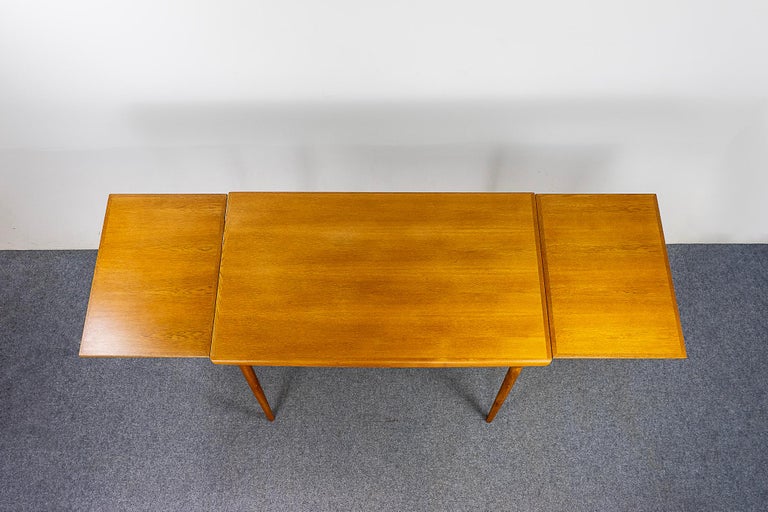 Danish Modern Oak Draw Leaf Dining Table by Skovby For Sale at 1stDibs