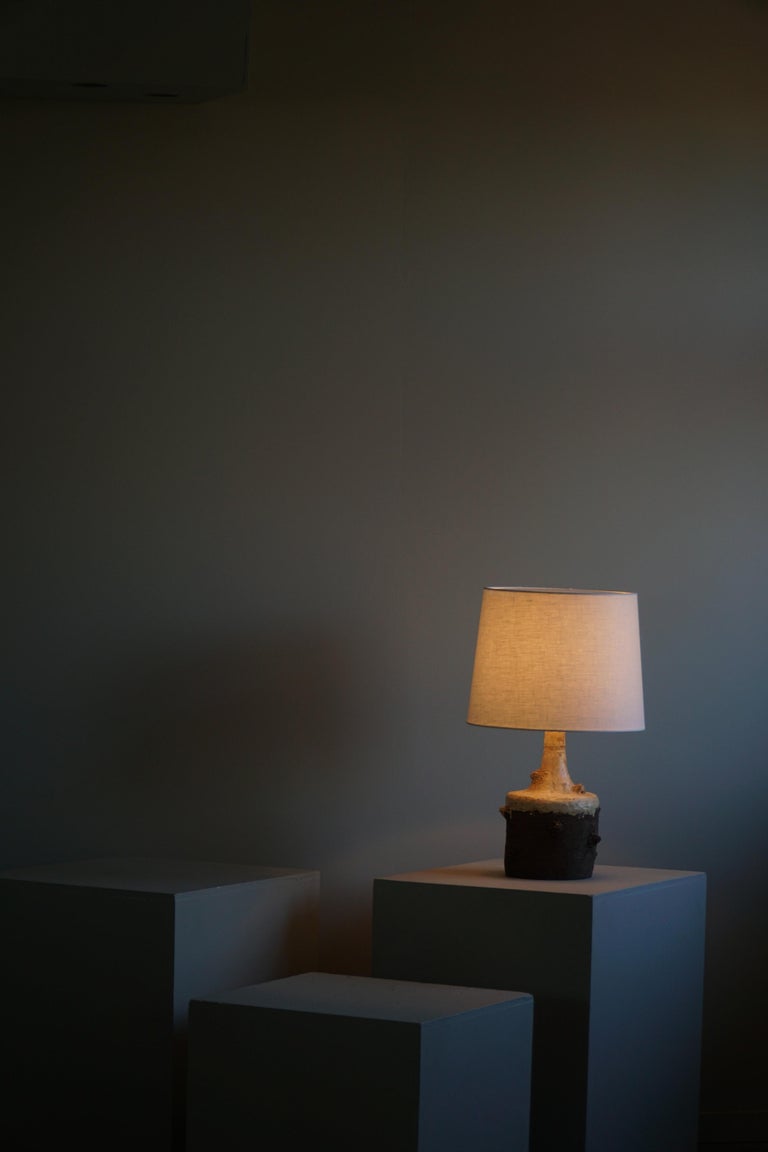 Danish Modern, Organic Shaped Ceramic Table Lamp, 1960s For Sale at 1stDibs