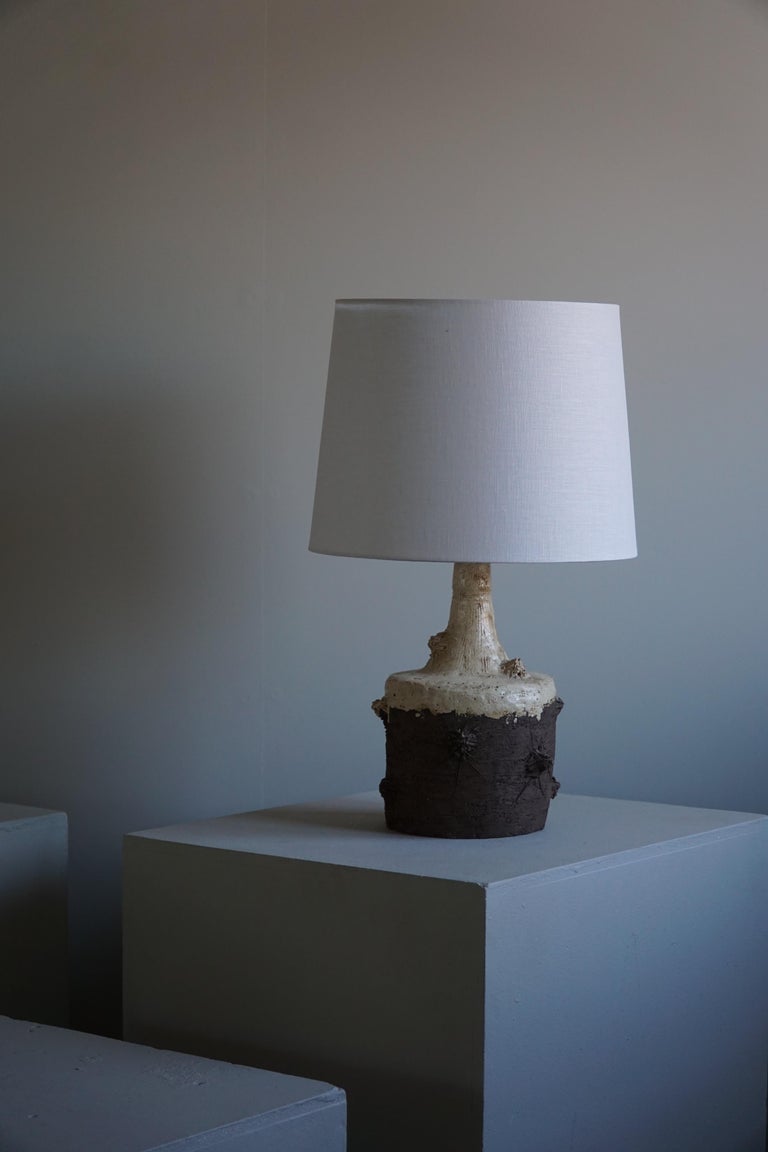 Danish Modern, Organic Shaped Ceramic Table Lamp, 1960s For Sale at 1stDibs