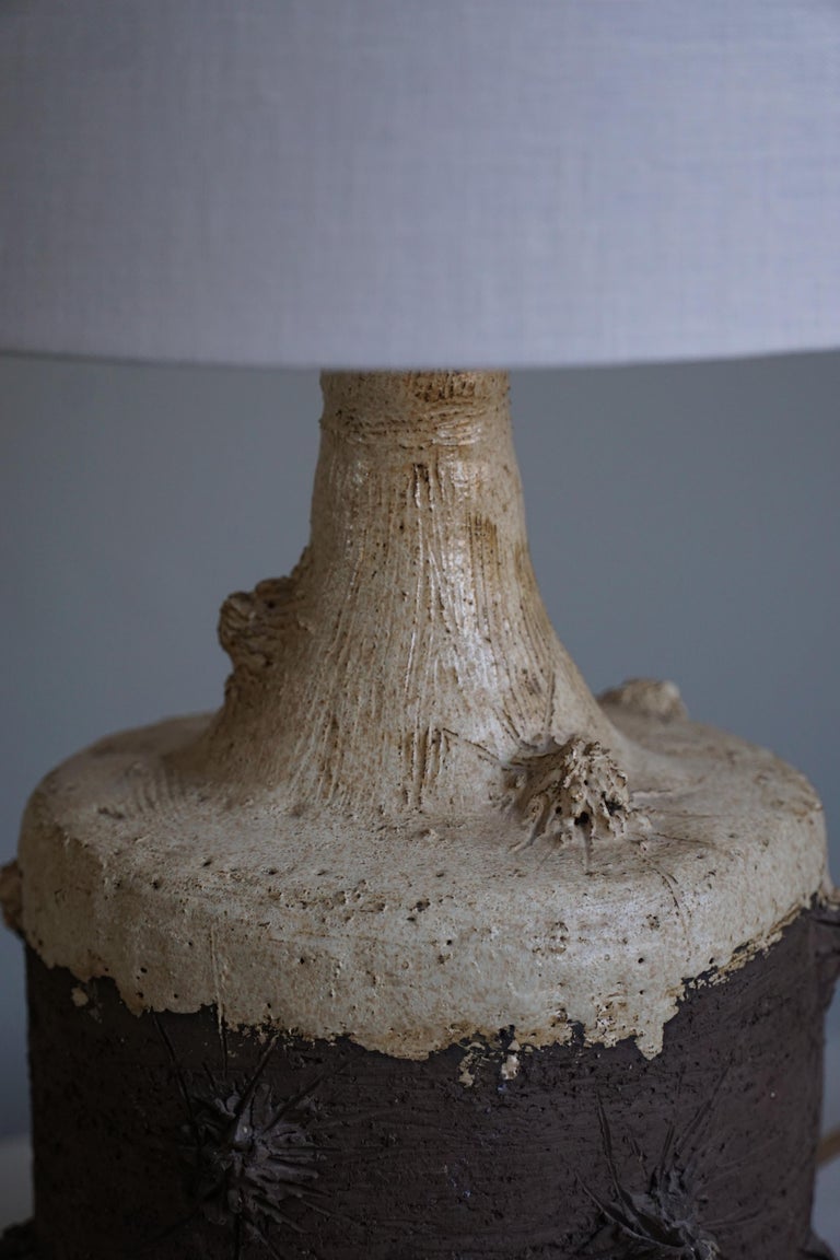 Danish Modern, Organic Shaped Ceramic Table Lamp, 1960s For Sale at 1stDibs