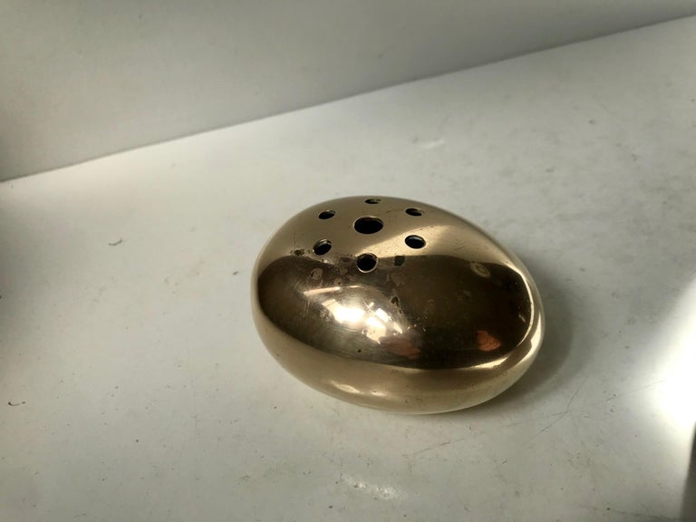 Danish Modern Ovoid Brass Vase by Carl Cohr, 1960s at 1stDibs