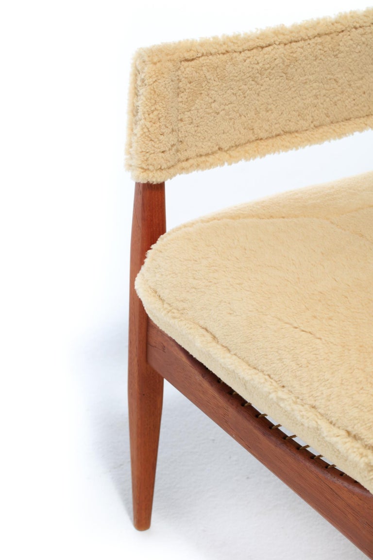 Danish Modern Pair of Kristian Vedel Style Lounge Chairs in Palomino ...