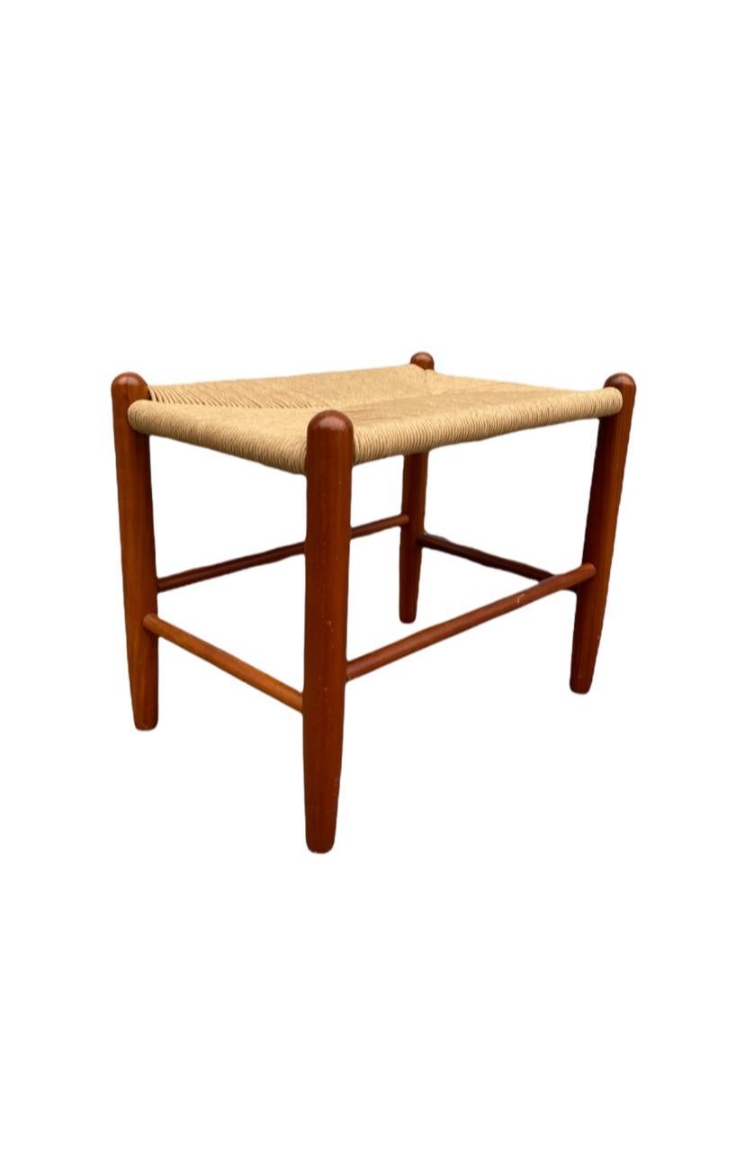Danish Modern Paper Cord Bench / Stool For Sale at 1stDibs | danish ...