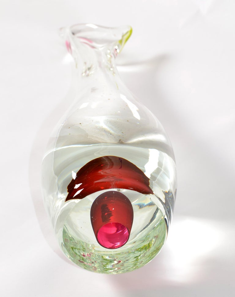 Danish Modern Per Lutken Style Large Blown Art Glass Vase Holmegaard ...