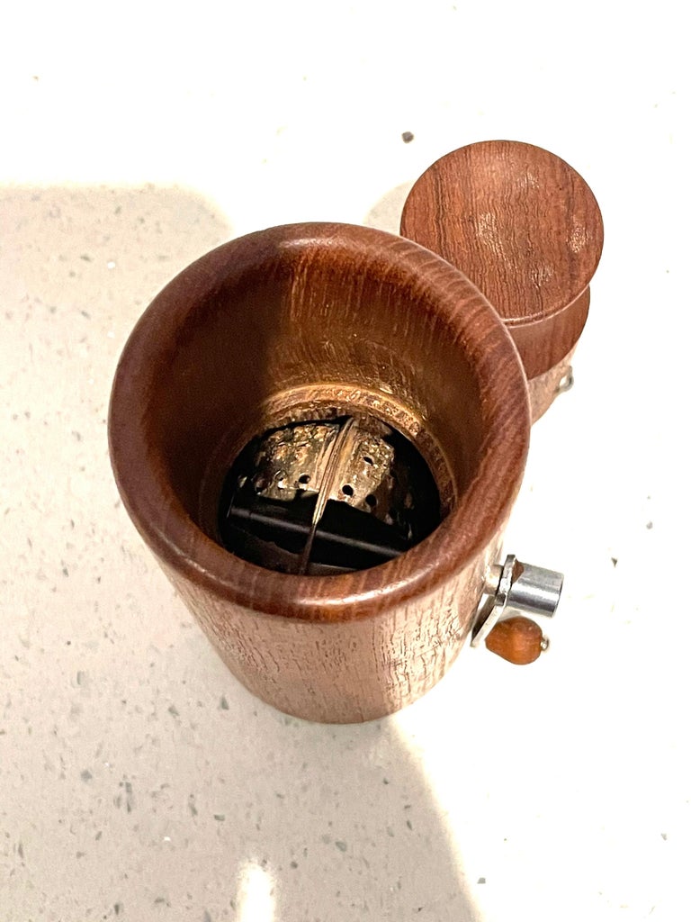 Danish Modern Rare Solid Teak Nutmeg Grinder For Sale at 1stDibs