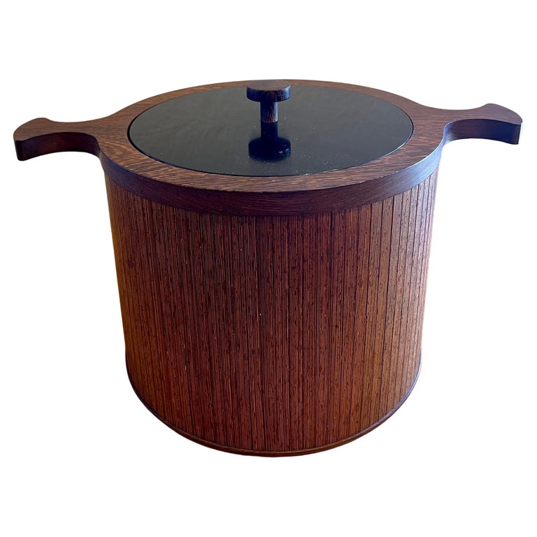 Danish Modern Rare Wenge Wood Ice Bucket by Skjode Skjern For Sale at ...