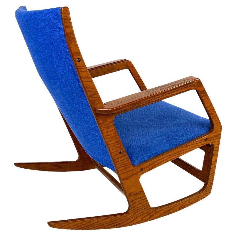 Danish Modern Rocking Chair Attributed to Georg Jensen For Sale at 1stDibs