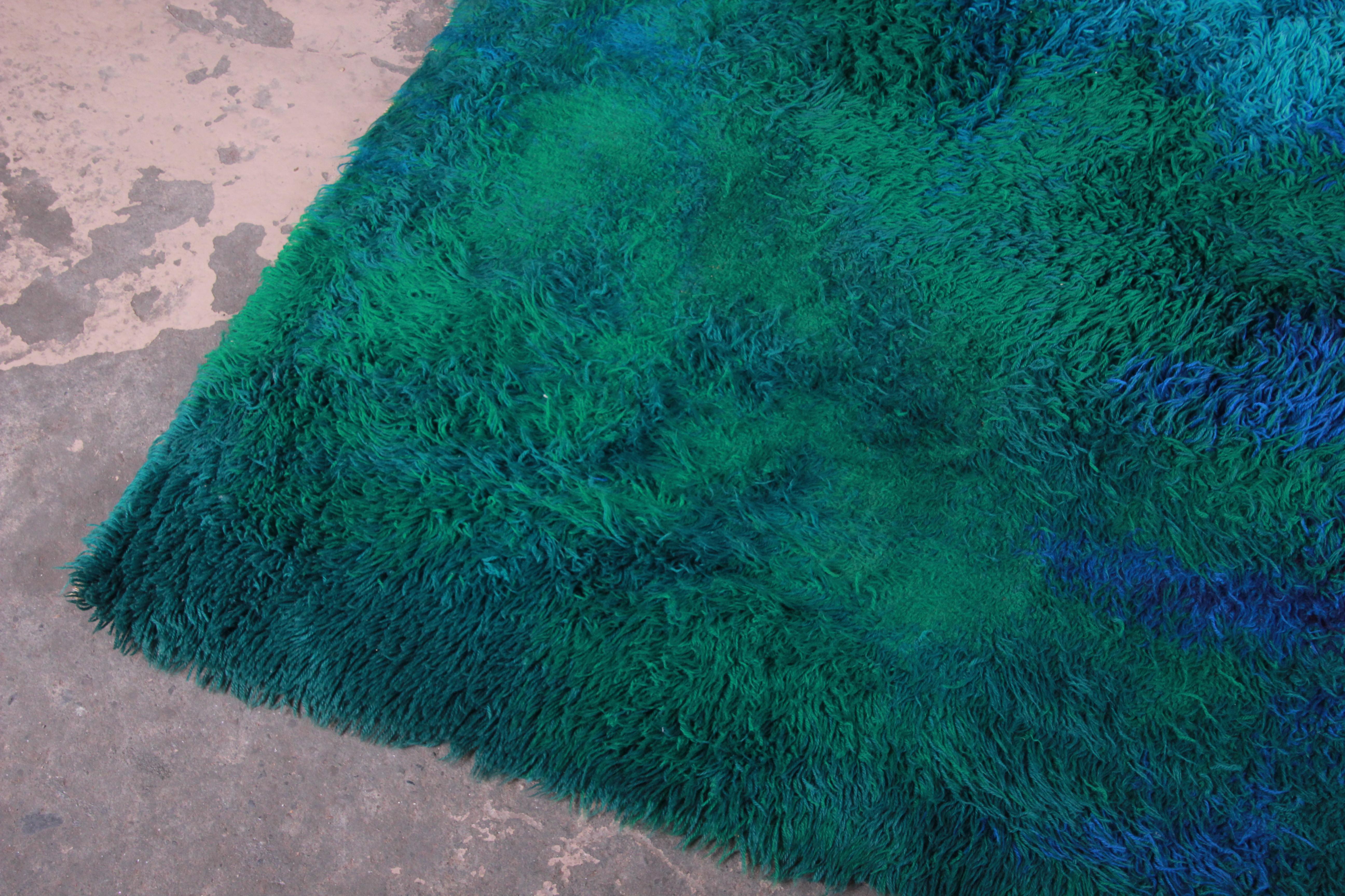 Danish Modern Rya Shag Rug at 1stDibs