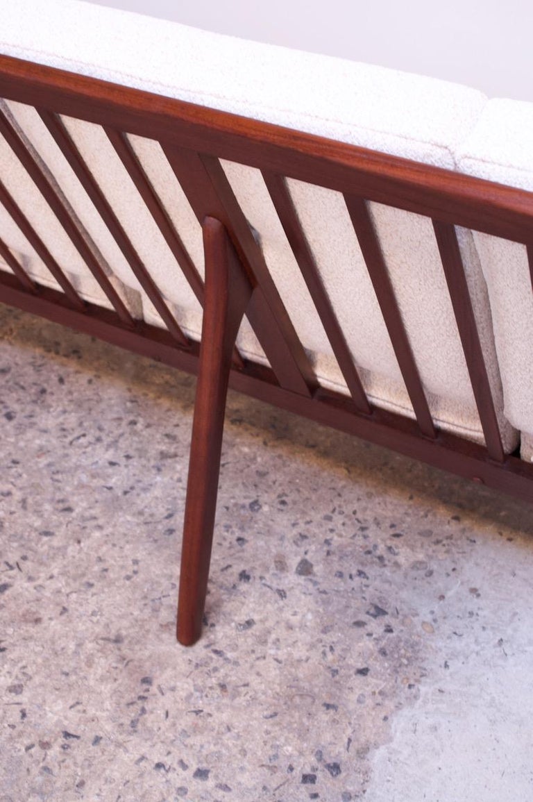 Danish Modern Sculptural Rosewood Sofa with Slat-Back Construction at ...