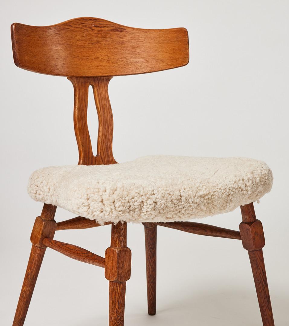Danish Modern Set of 12 teak and sheepskin dining chairs, 1940 For Sale ...