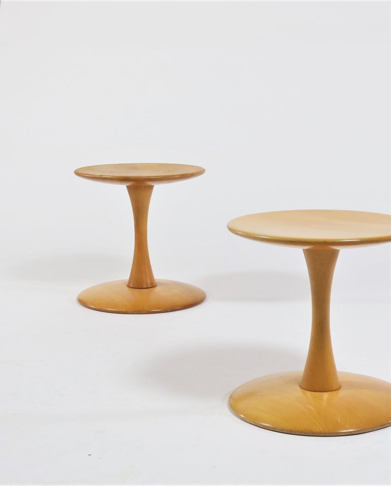 Danish Modern Side Tables or Stools by Nanna Ditzel "Toadstools" in ...