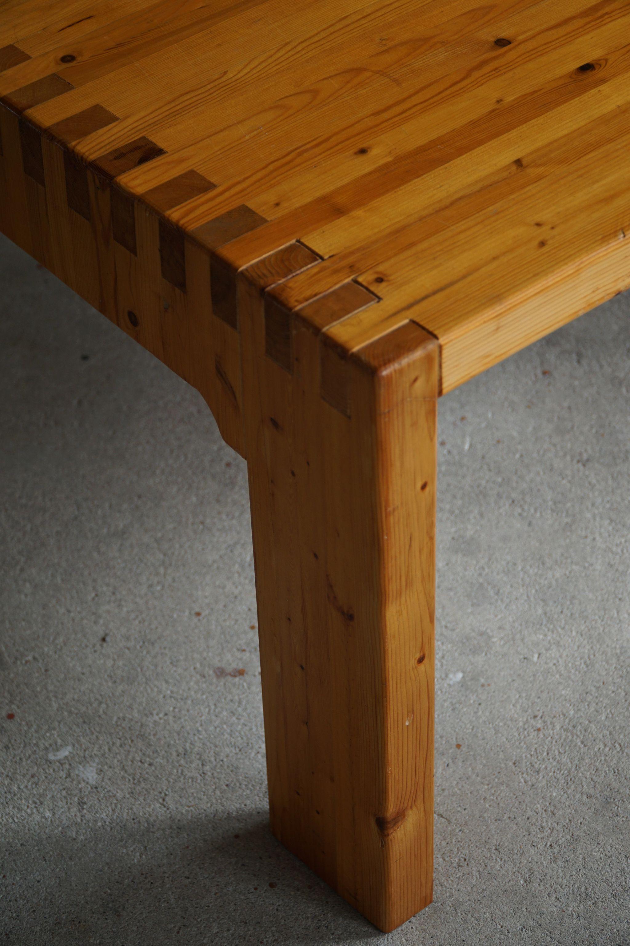 Danish Modern Solid Square Pine Coffee Table, Made in 1970s at 1stDibs
