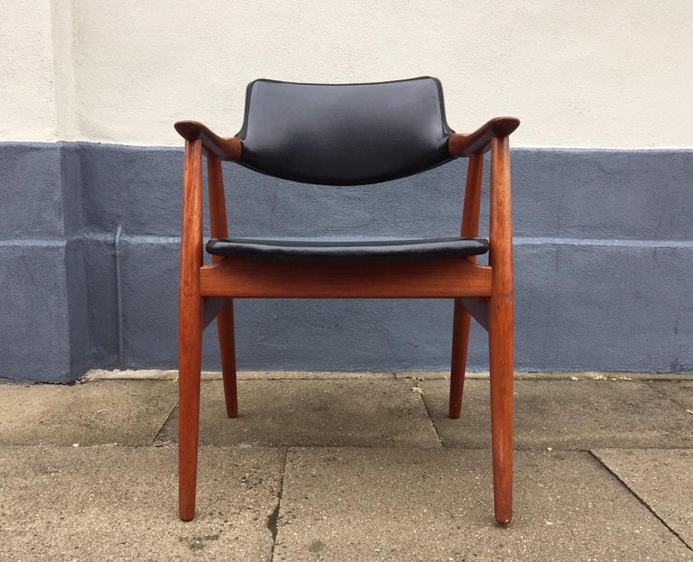 Danish Modern Solid Teak Armchair by Erik Kirkegaard for Høng ...