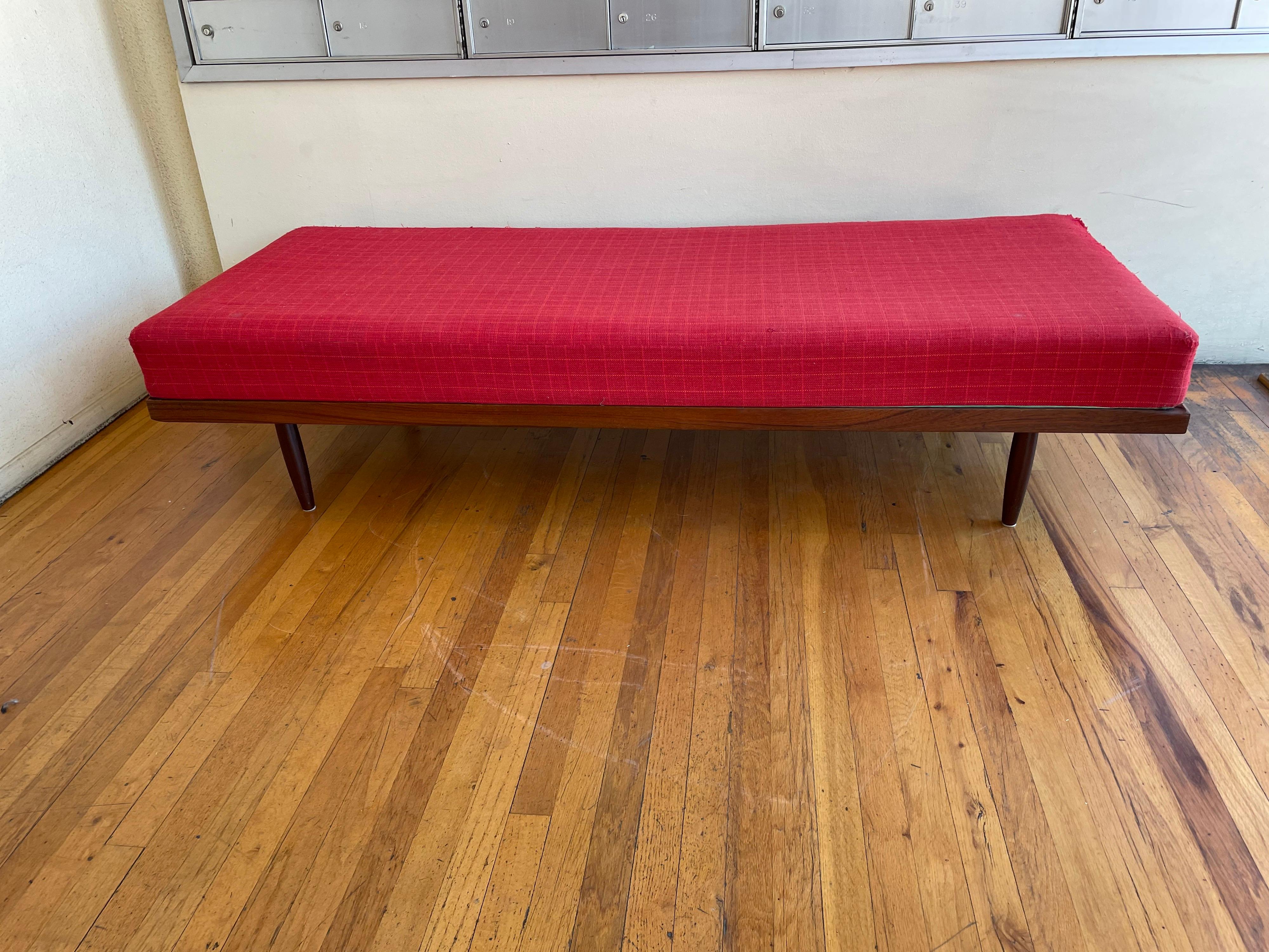 Danish Modern Solid Teak Frame Daybed For Sale at 1stDibs | teak daybed