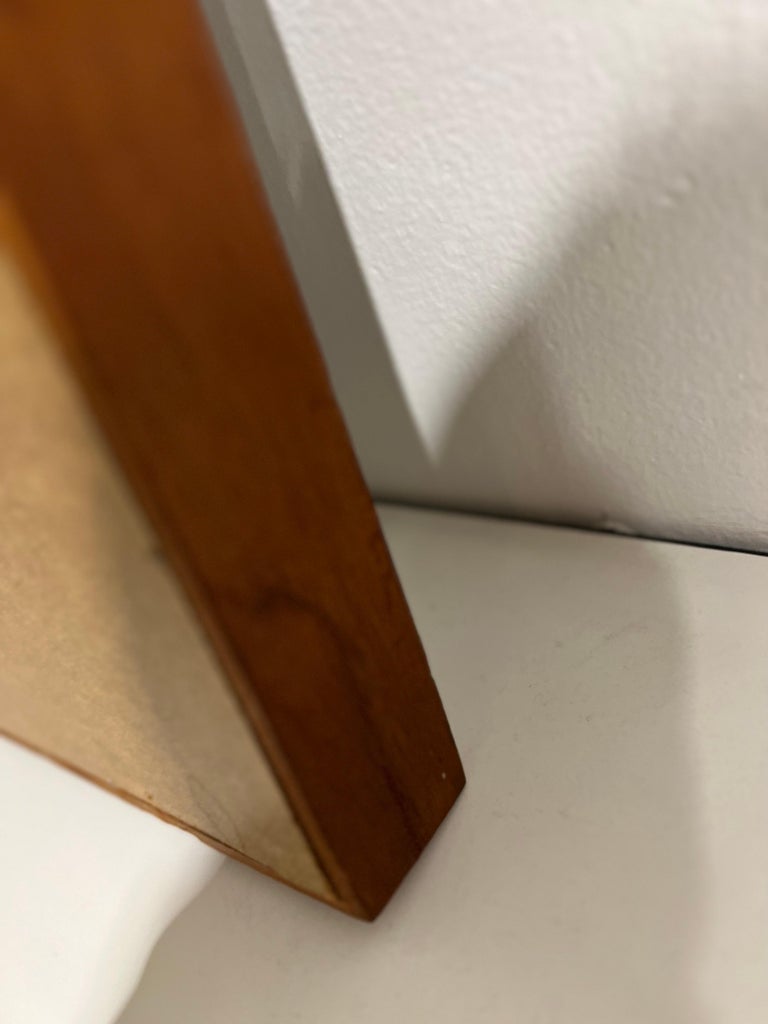 Danish Modern Solid Teak Frame Mirror Attributed to Pedersen and Hansen ...