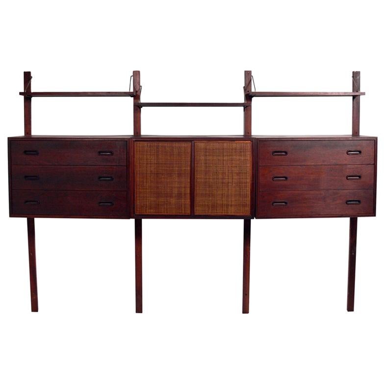 Danish Modern Style Wall Unit by Founders at 1stDibs | founders wall unit