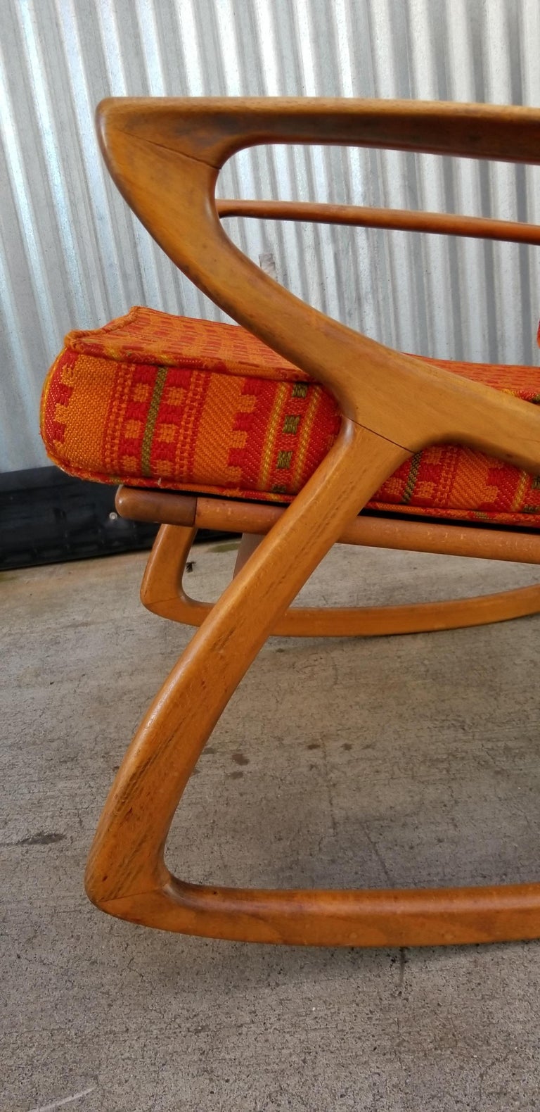 Danish Modern Style "Z" Rocking Chair, 1950s at 1stDibs