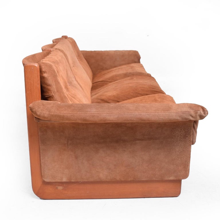Sumptuous Suede Sofa Danish Modern Ebbe Gehl and Soren Nissen, Denmark ...