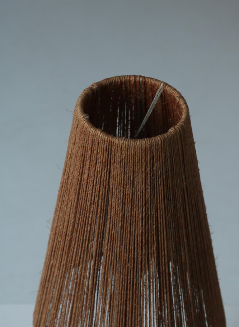 Danish Modern Table Lamp in Turned Teakwood and Sisal, 1950s For Sale ...