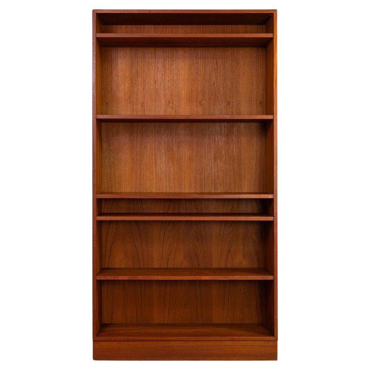 Danish Modern Teak Tall Bookcase For Sale at 1stDibs