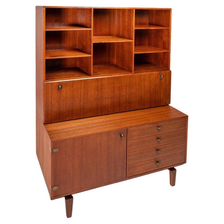 Danish Modern Teak 4-Drawer Sideboard w/ Topper by Peter Lovig Nielsen ...