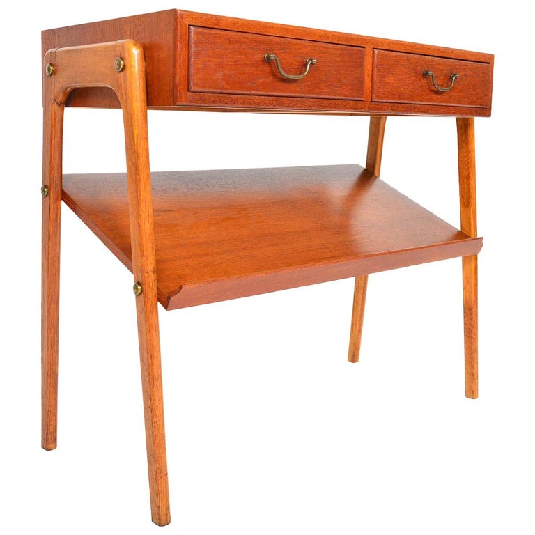 Danish Modern Teak and Oak Hall Chest with Magazine Rack For Sale at ...