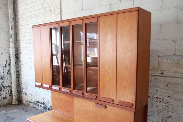 Danish Modern Teak Bar Cabinet Wall Unit at 1stDibs | bar wall unit ...