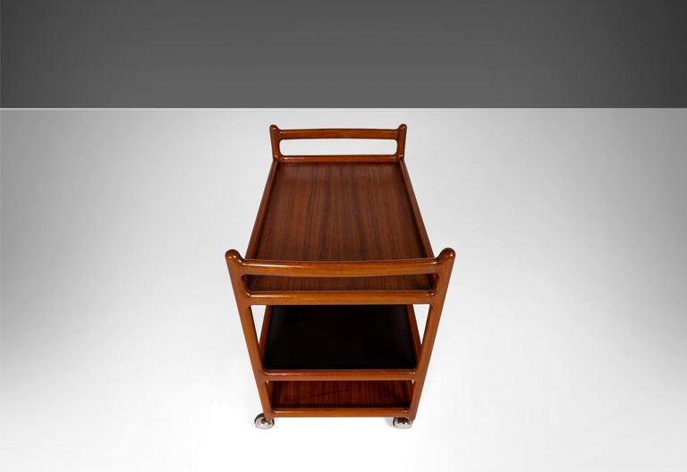 Danish Modern Teak Bar Cart / Teak Trolley by Johannes Andersen for ...