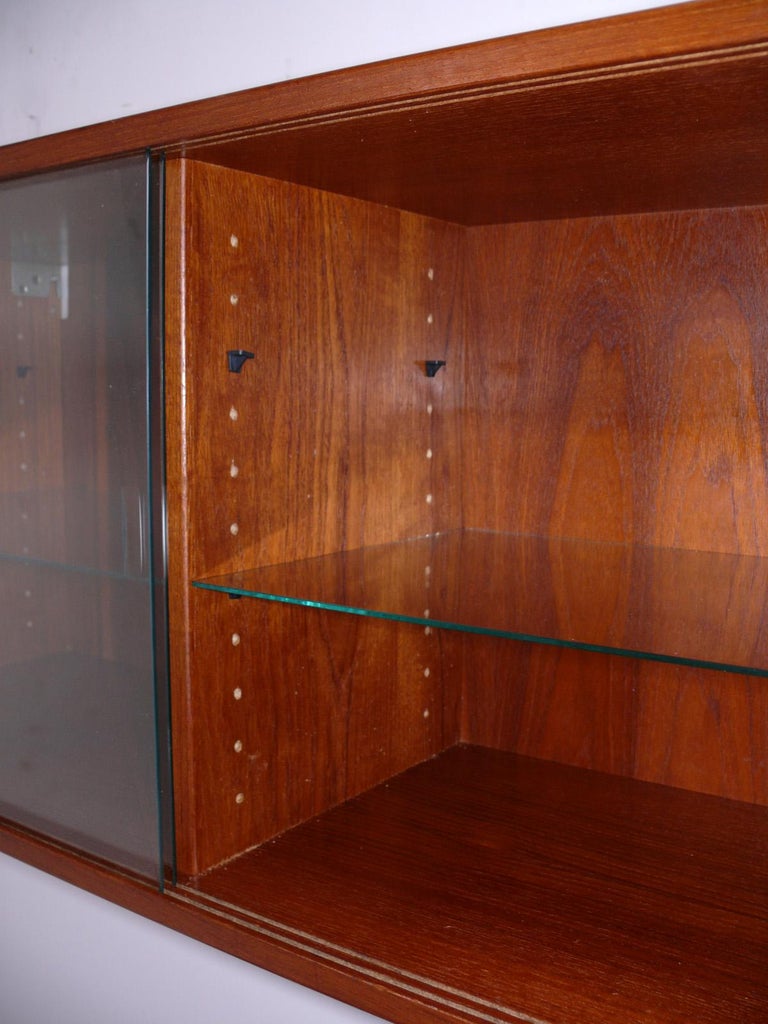 Danish Modern Teak Bookshelf Wall Unit For Sale at 1stDibs