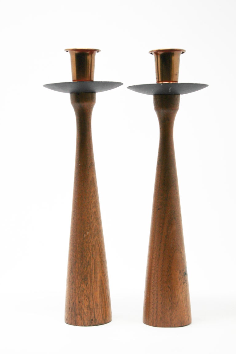 Danish Modern Teak Candleholder, Rude Osolnik at 1stDibs