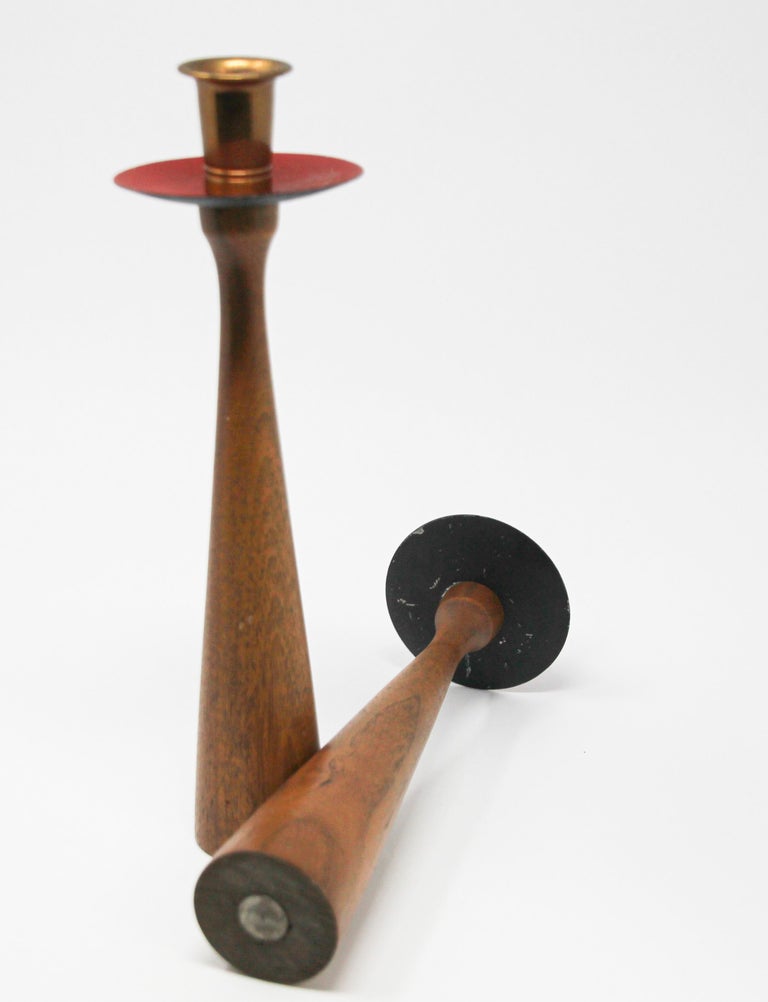 Danish Modern Teak Candleholder, Rude Osolnik at 1stDibs