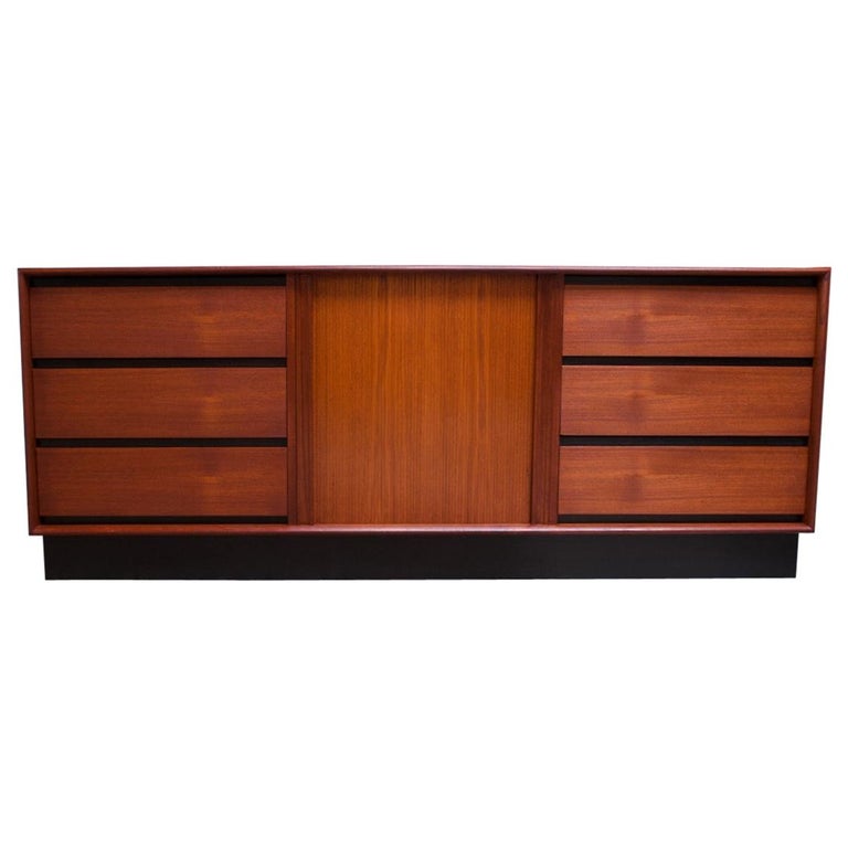 Danish Modern Teak Chest of Drawers / Credenza by Danflex Systems at ...
