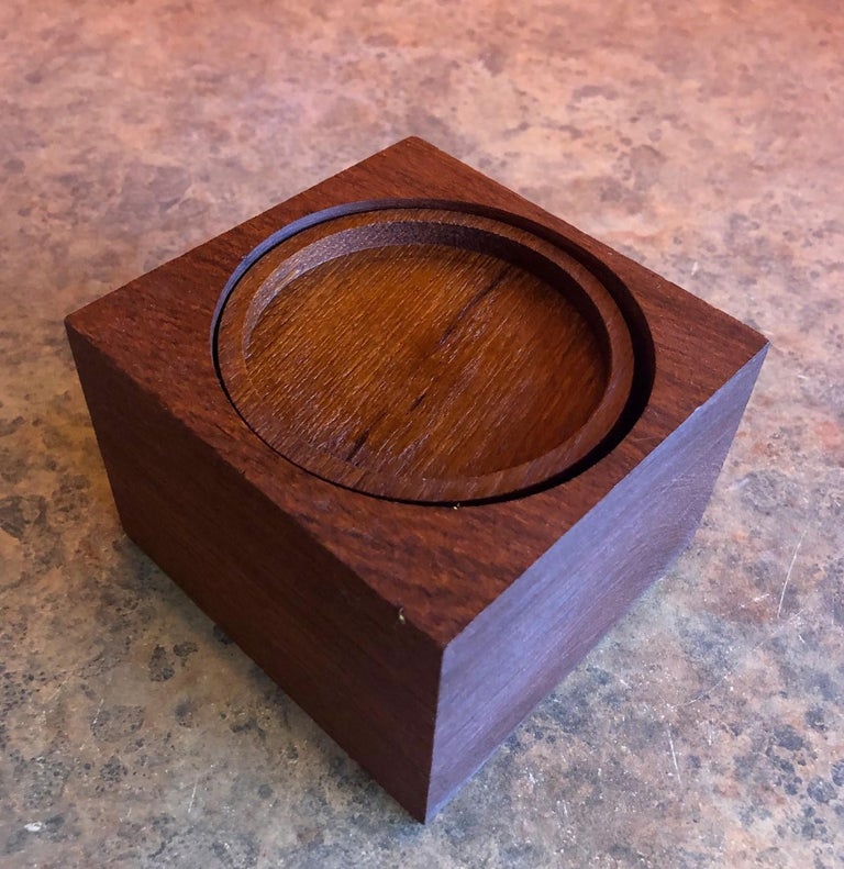 Danish Modern Teak Coaster Set at 1stDibs