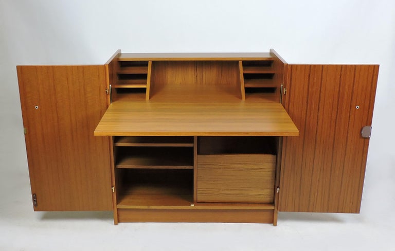 Danish Modern Teak Desk in a Box, Magic Box Desk by BRDR Furbo at 1stDibs