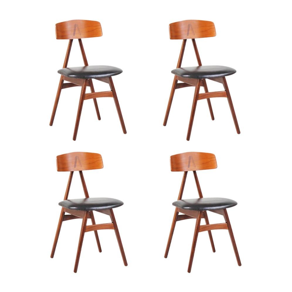 Danish Modern Teak Dining Chairs by Scan Style at 1stDibs
