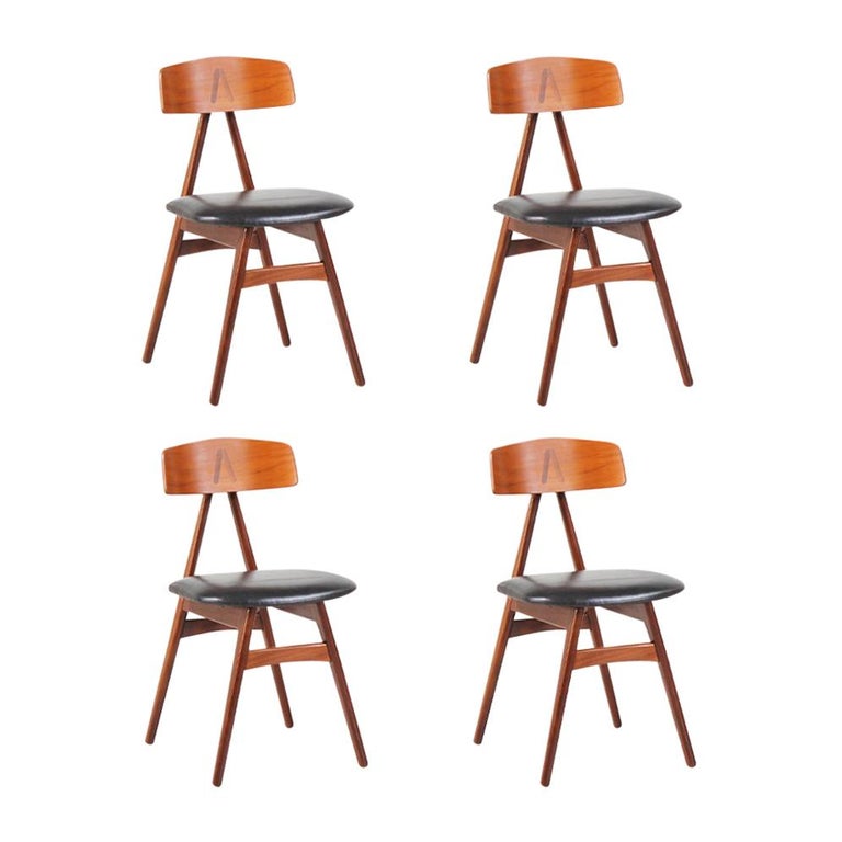 Danish Modern Teak Dining Chairs by Scan Style at 1stDibs