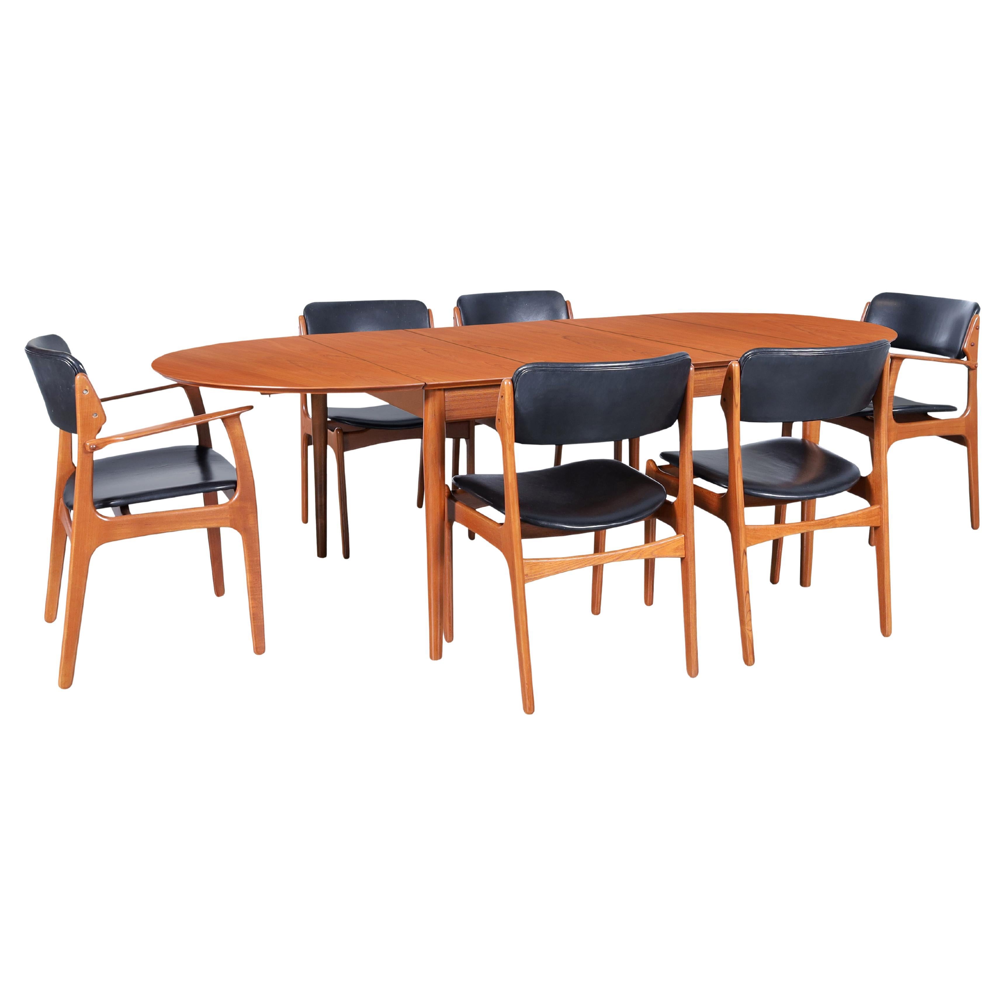 Danish Modern Teak Dining Room Set by Arne Vodder and Erik Buch For ...