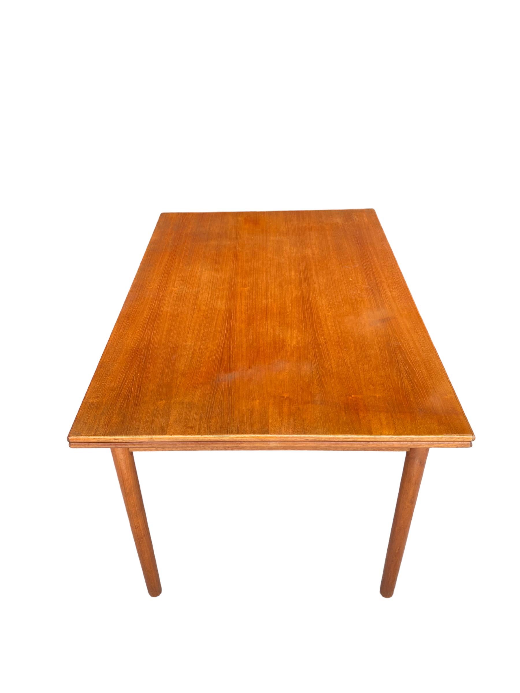 Danish Modern Teak Draw Leaf Dining Table For Sale at 1stDibs | danish ...