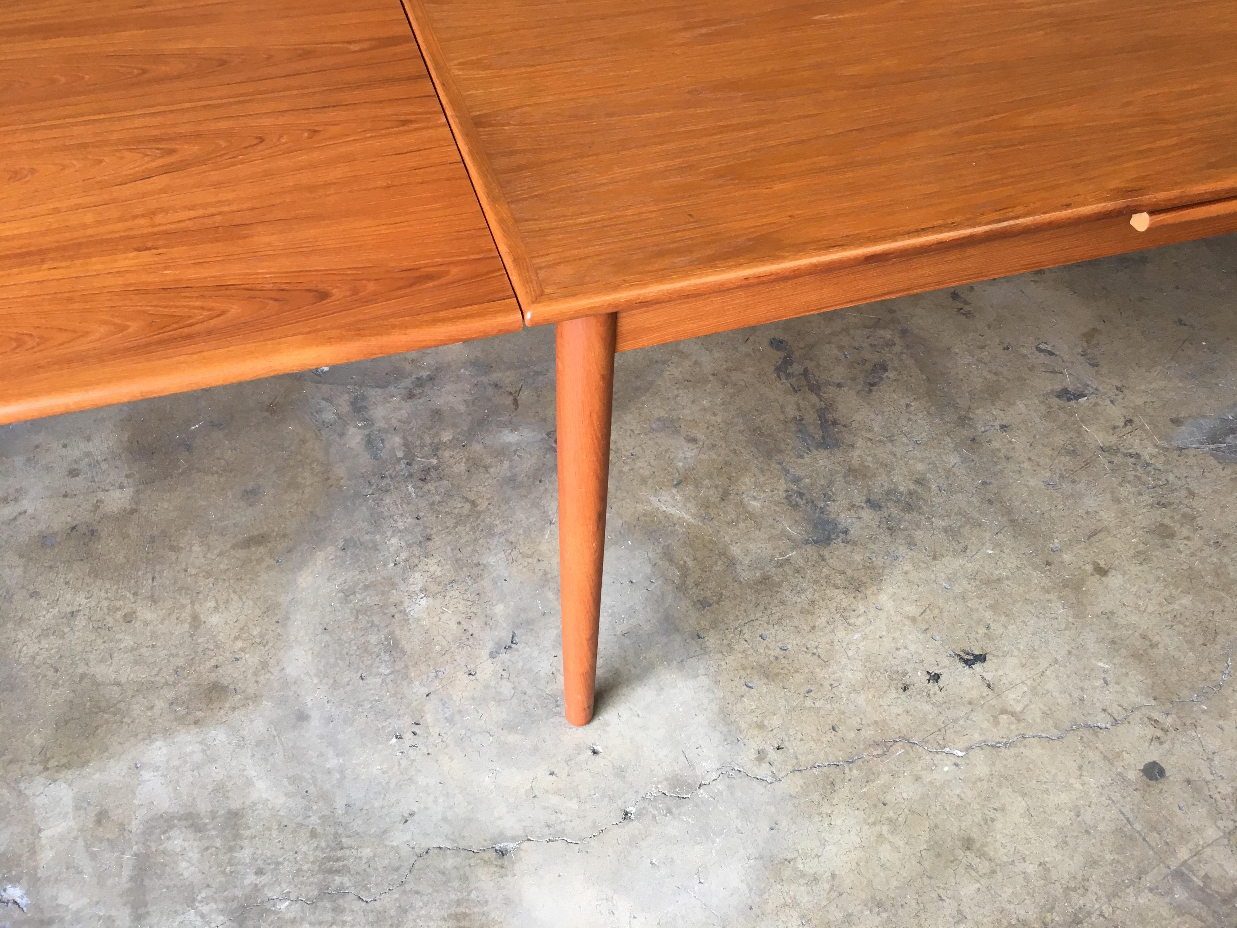 Danish Modern Teak Draw Leaf Table at 1stDibs | danish draw leaf table ...