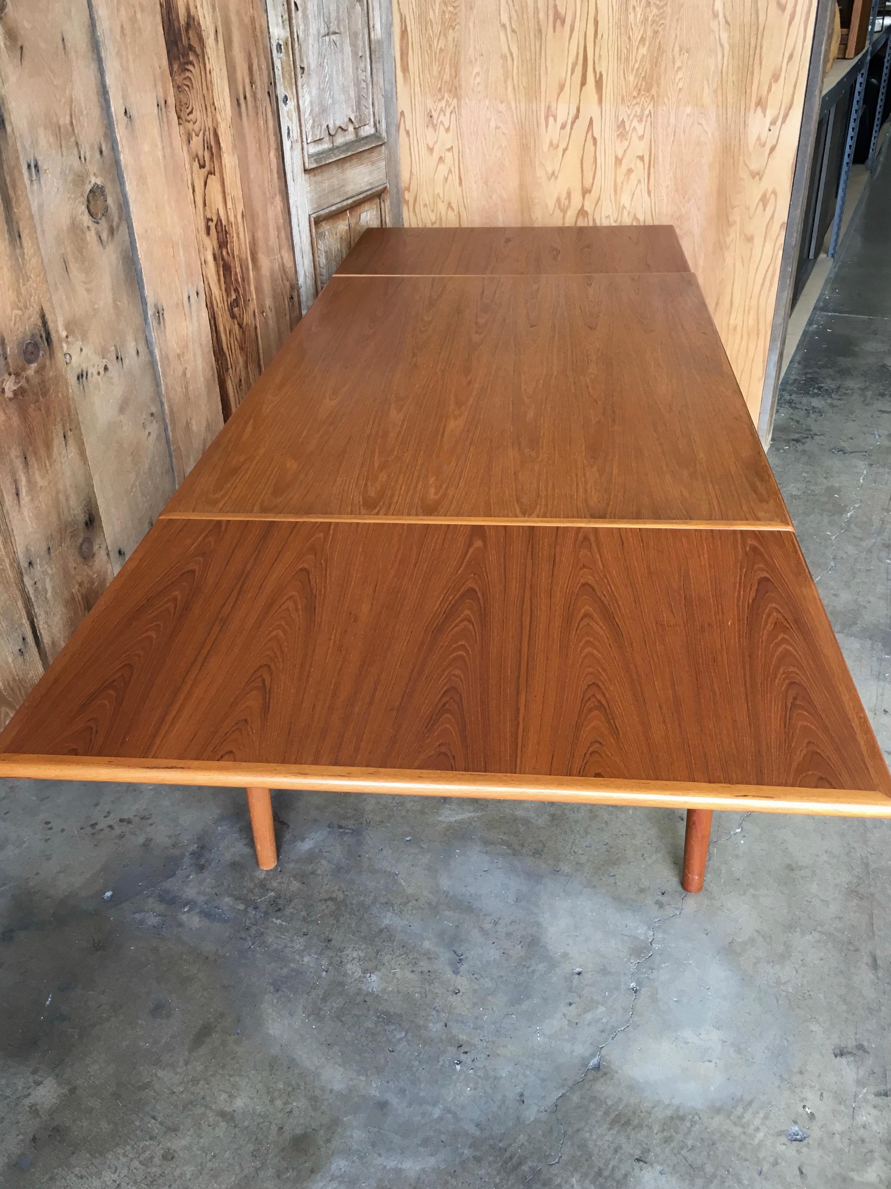 Danish Modern Teak Draw Leaf Table at 1stDibs | danish draw leaf table ...