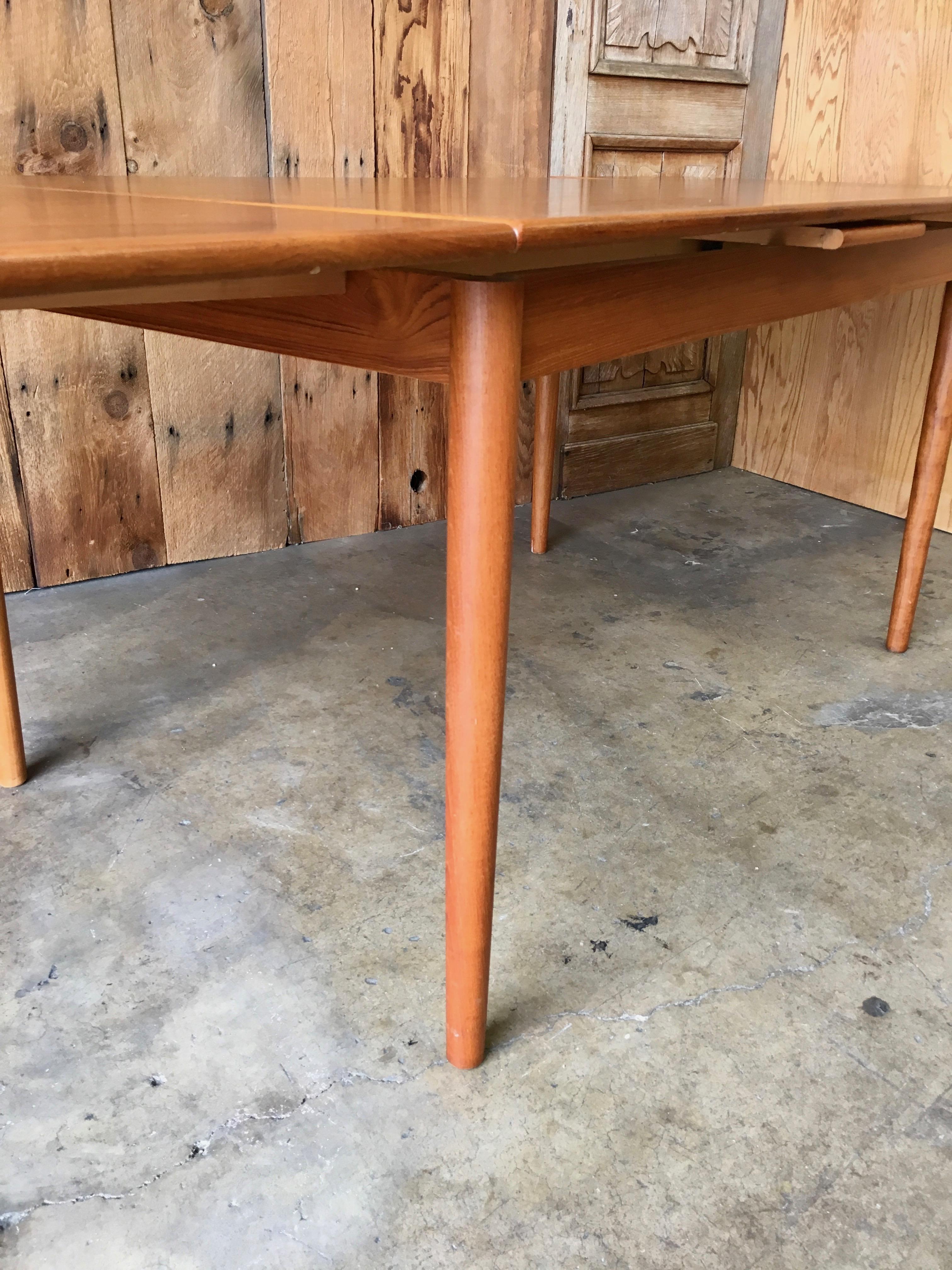 Danish Modern Teak Draw Leaf Table at 1stDibs | danish draw leaf table ...