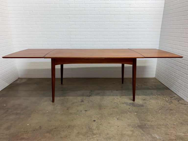 Danish Modern Teak Draw-Leaf Table at 1stDibs