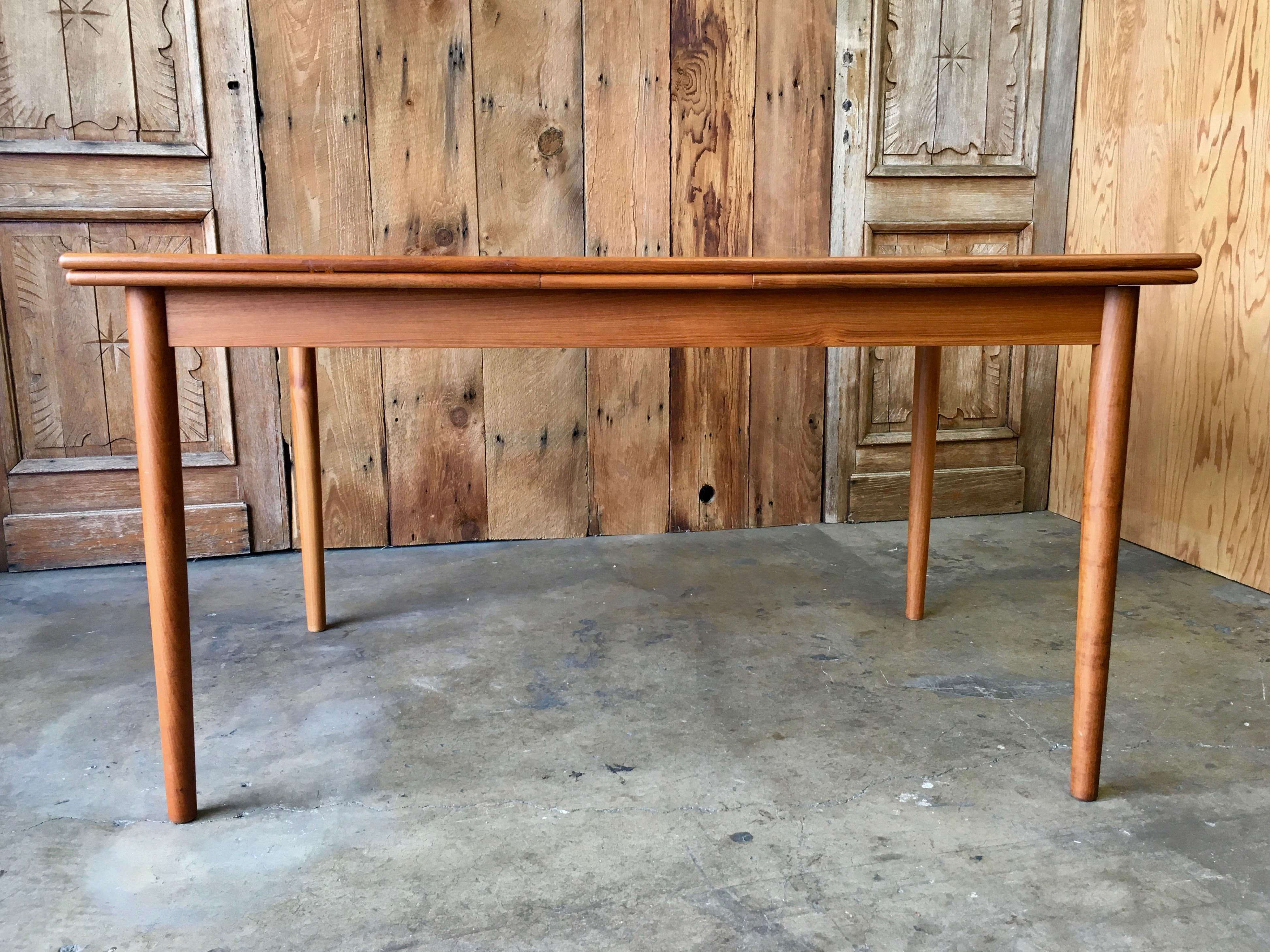 Danish Modern Teak Draw Leaf Table at 1stDibs | danish draw leaf table ...