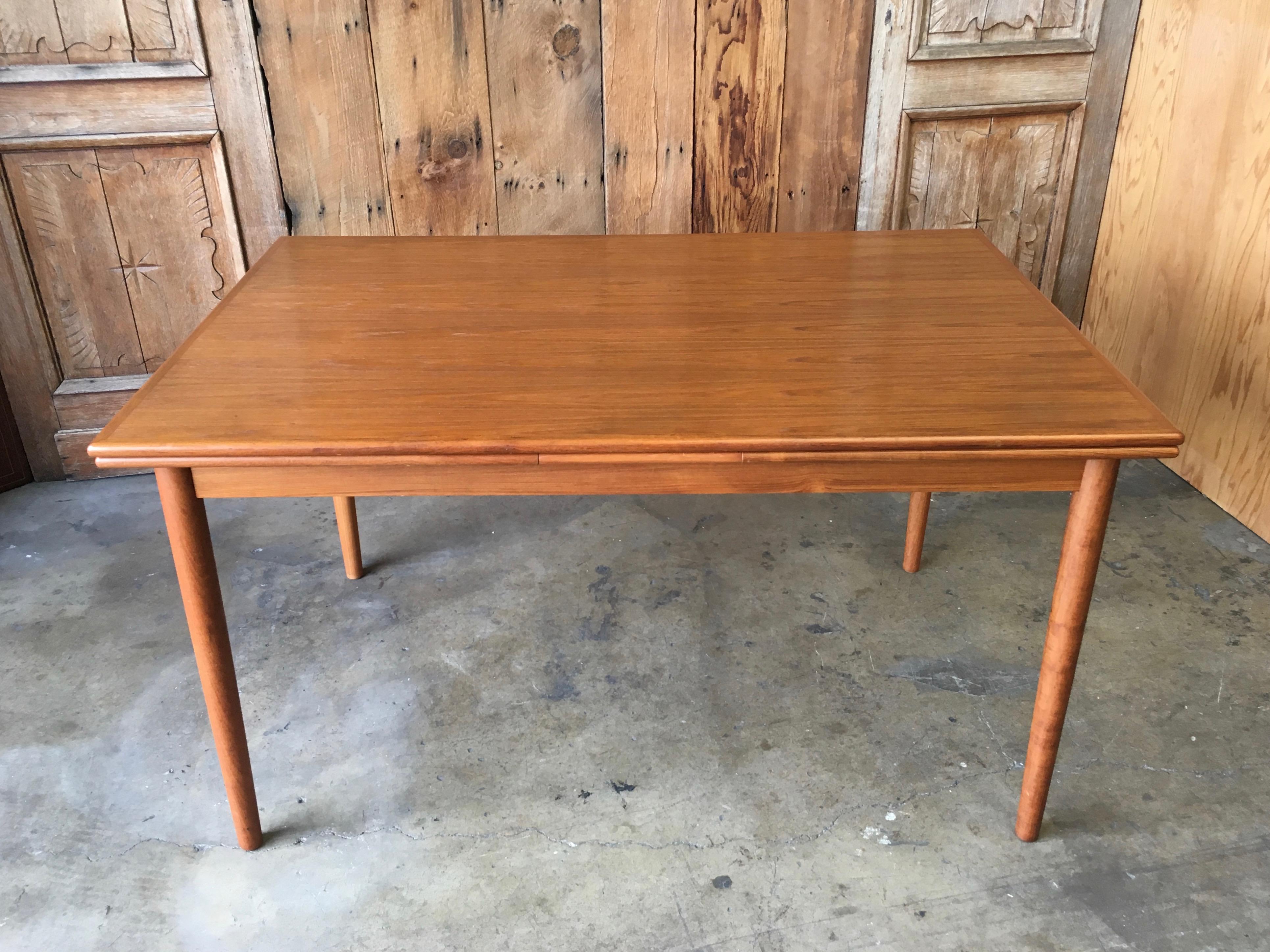 Danish Modern Teak Draw Leaf Table at 1stDibs | danish draw leaf table ...